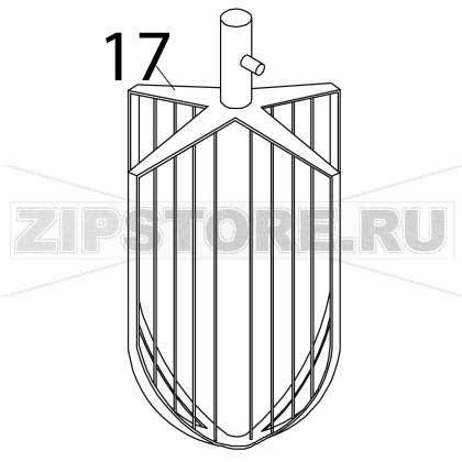 14AR80 - Wing whip, stainless steel Bear Varimixer AR80 VL-1S