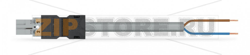 pre-assembled connecting cable; B2ca; Plug/open-ended; 2-pole; Cod. B ...