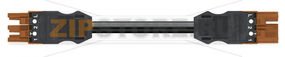 pre-assembled interconnecting cable; B2ca; Socket/plug; 3-pole; Cod. S ...