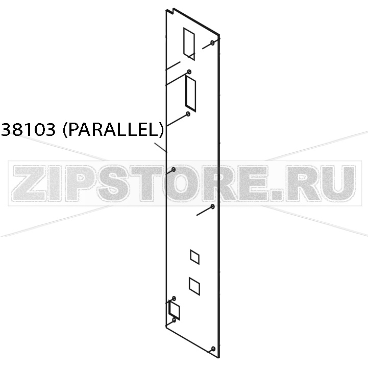 38103 - Panel, rear PCB (parallel) Zebra 105SE