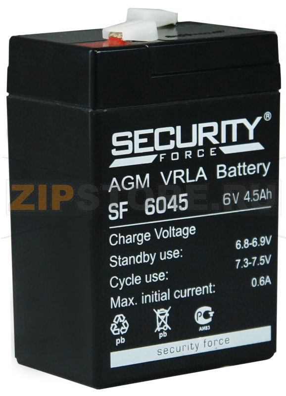 Аккумулятор Security Force SF 6045 (6V; 4,5Ah)