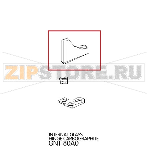 GN1180A0 - Internal glass hinge carbographite Unox XVC 315G