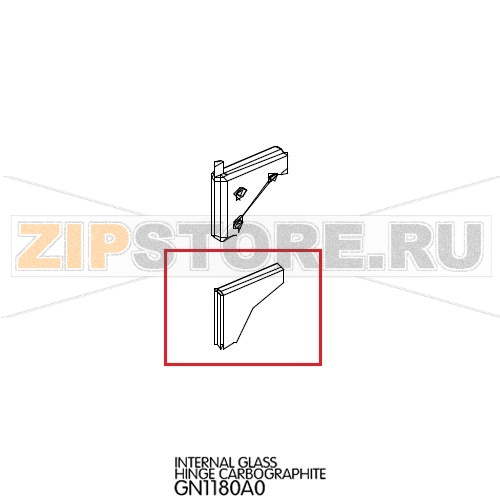 GN1180A0 - Internal glass hinge carbographite Unox XVC 305