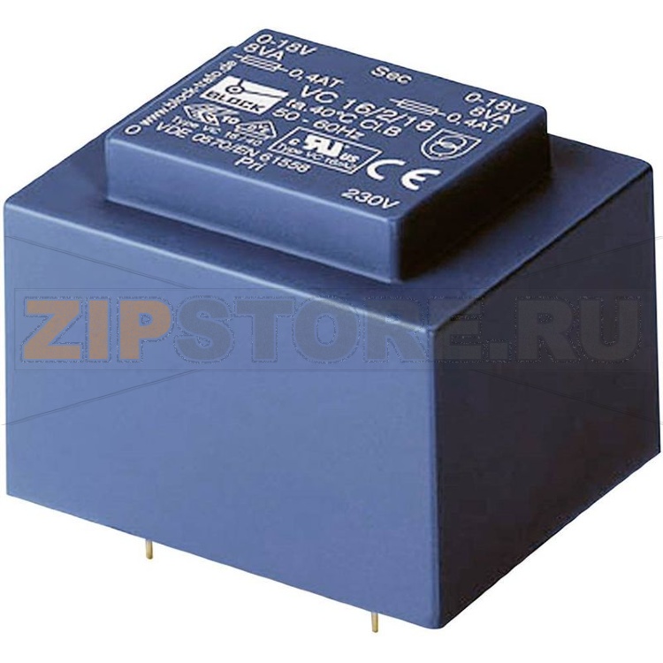 VC 10/2/24 - Трансформатор PCB, 1x230 В, 2x24 В/AC, 10 Вт, 208 мА Block